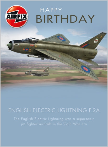 Abacus Airfix Aircraft English Electric Lightning F.2a Birthday Card ...