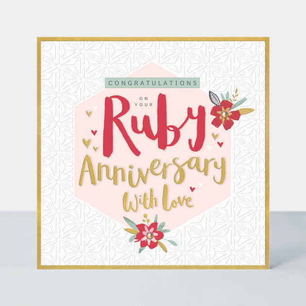 Rachel Ellen Your Ruby Anniversary Card* – Burnell's Gifts