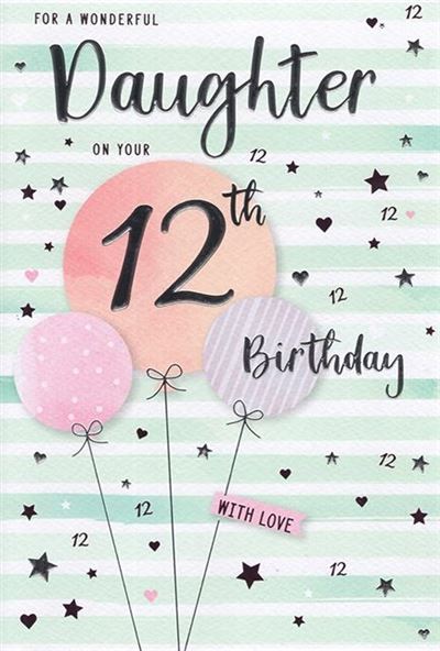 ICG Daughter 12th Birthday Card – Burnell's Gifts